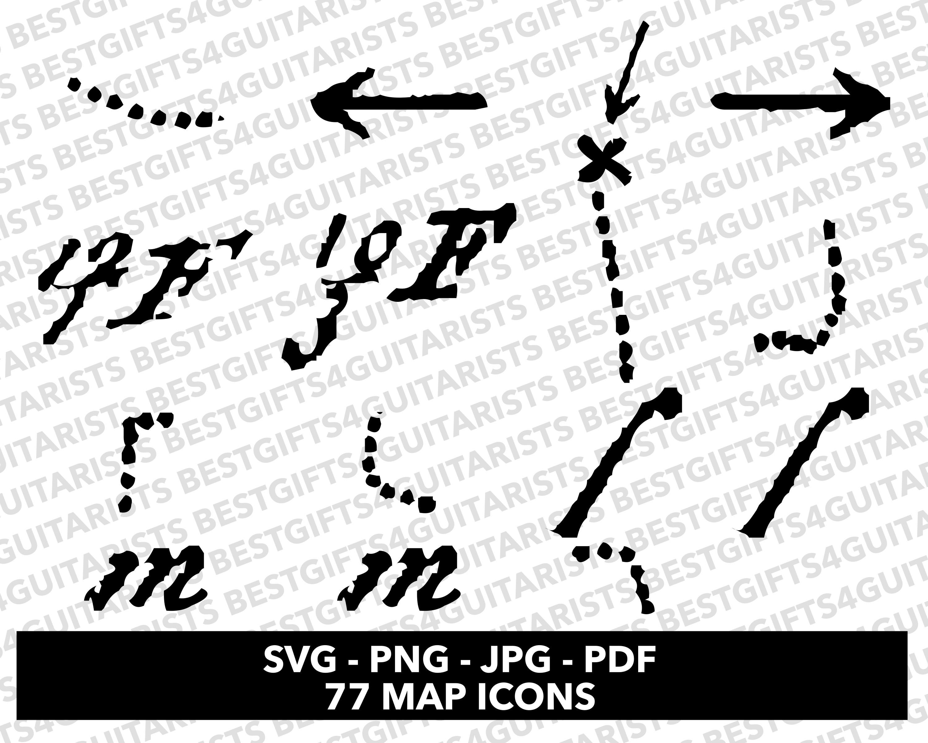 Map Icons SVG, Map Icons for Cricut, Map Logo SVG, PNG, Jpg, Pdf Map ...