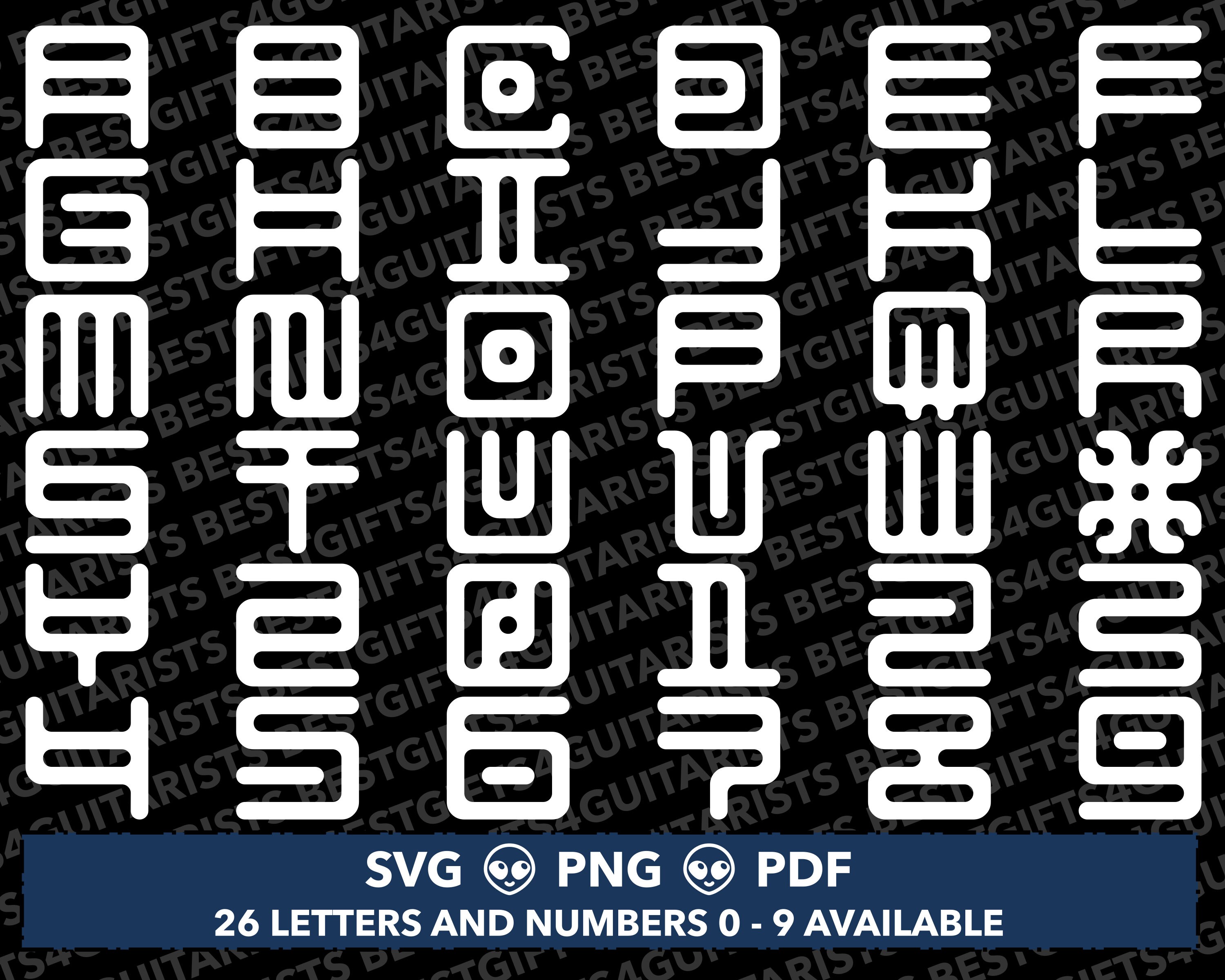 Alien Font SVG, Alien Font TTF, Alien Letters Svg, Png, Jpg, Ttf, Pdf ...