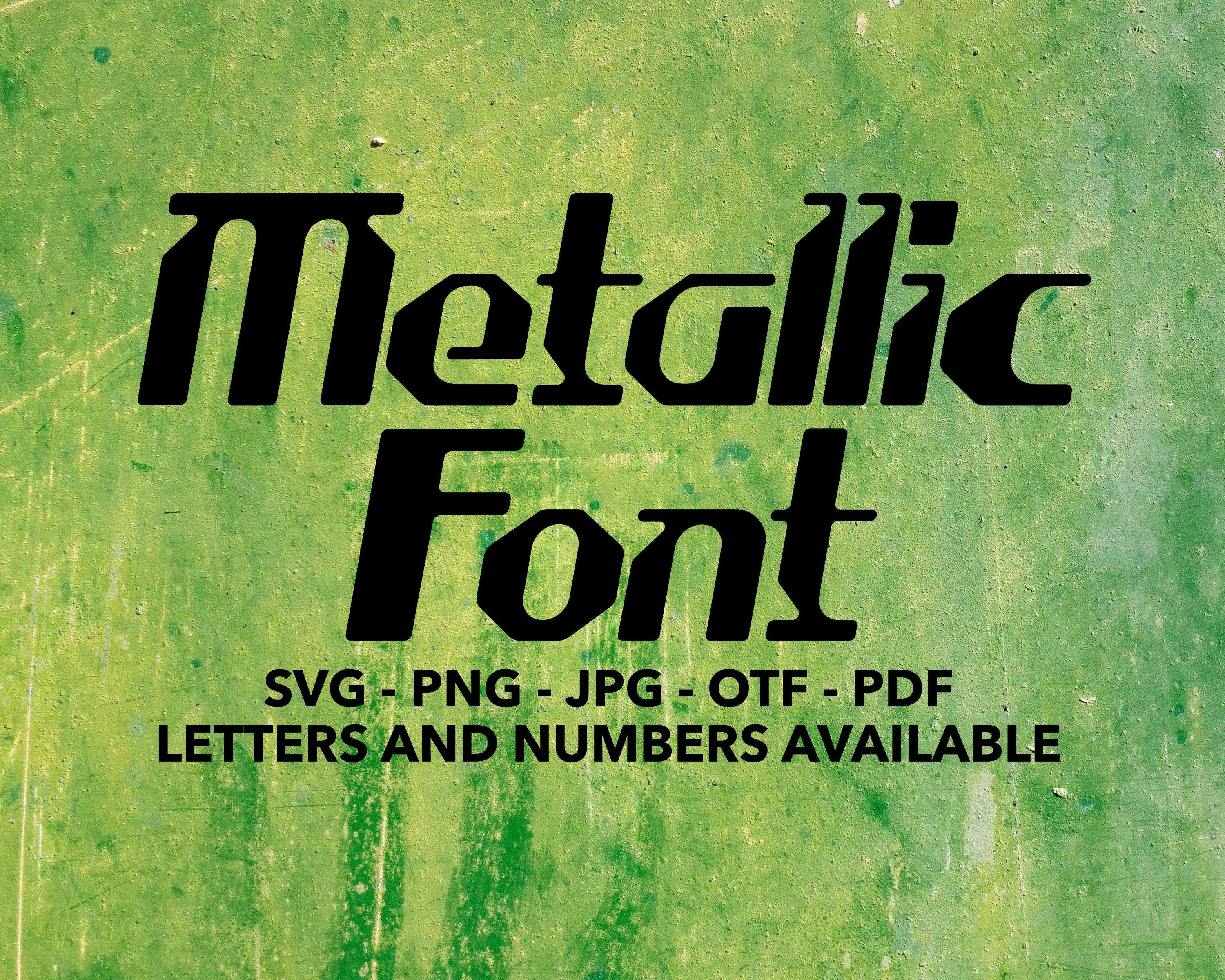Metallic Font SVG, Metal Font, Metallic Letters SVG, PNG, Jpg, Otf, Pdf ...