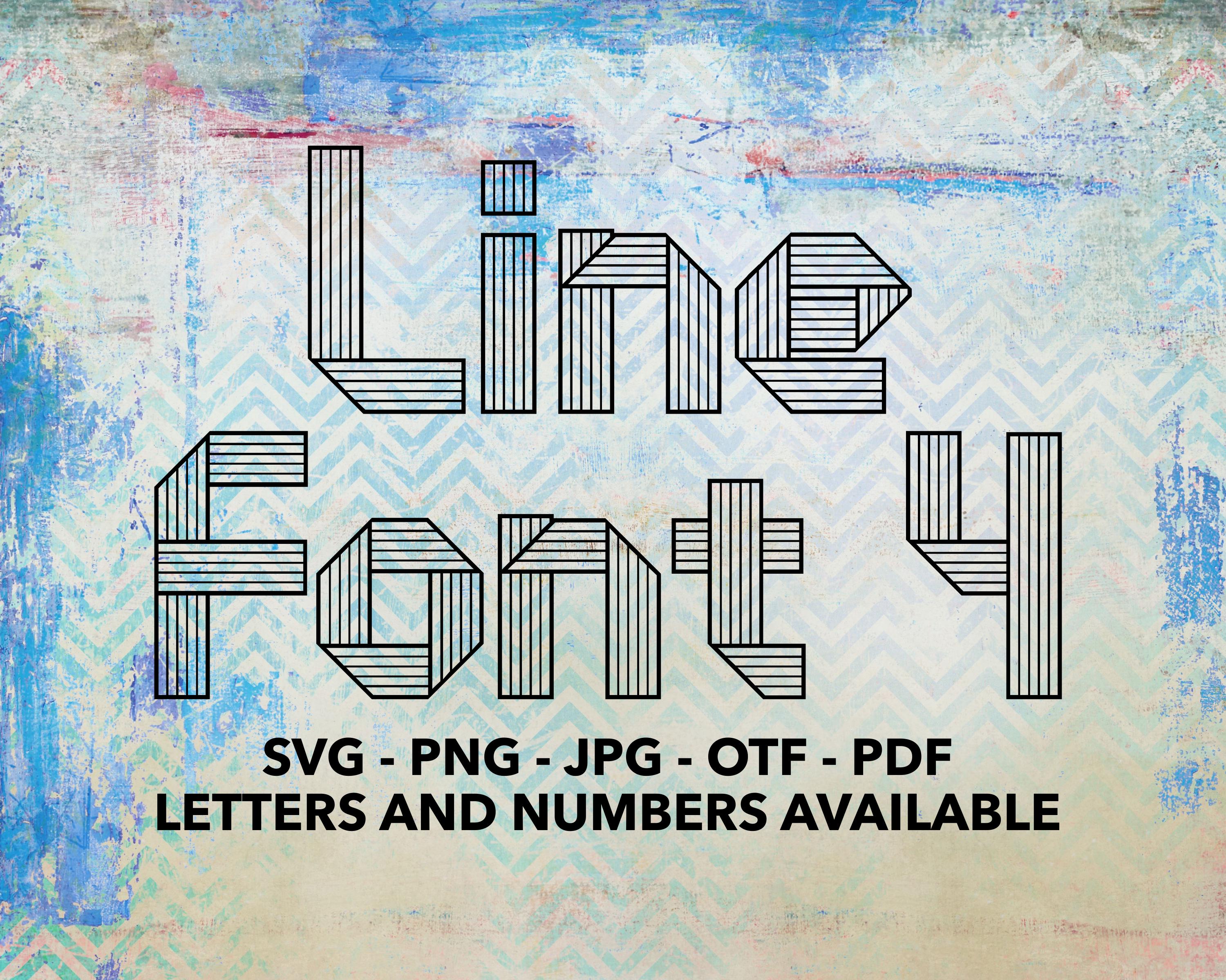 Line Font SVG, Line Font for Cricut, Line Font SVG, PNG, Jpg, Otf, Pdf ...