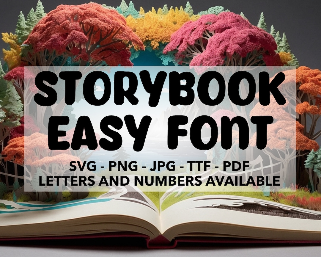 Storybook Easy Font SVG, Storybook Font for Cricut, Storybook Font SVG ...