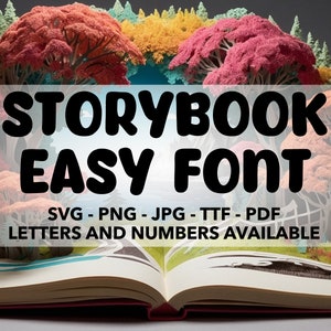 Storybook Easy Font SVG, Storybook Font for Cricut, Storybook Font SVG ...