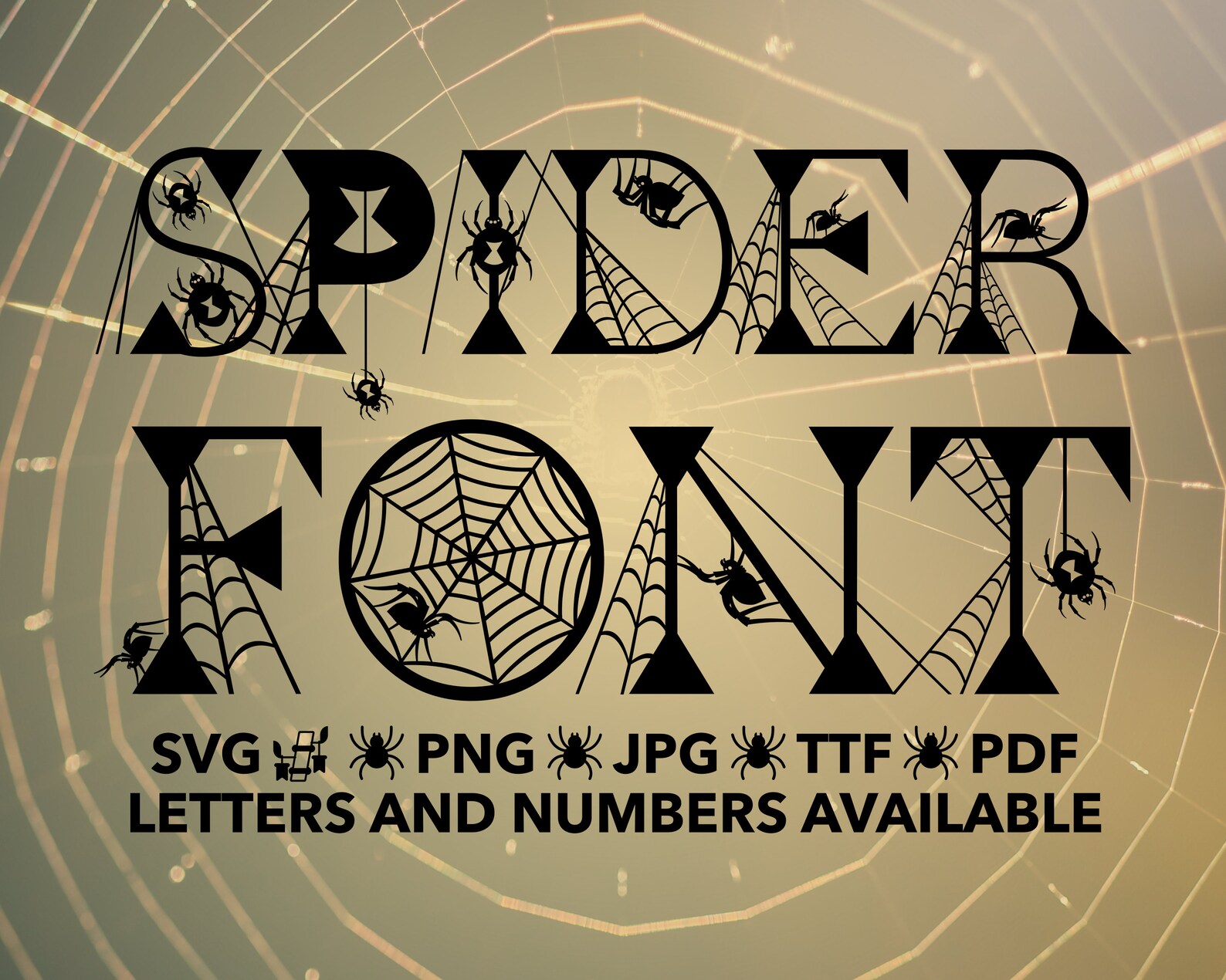 Spider Font SVG, Spider Font for Cricut, Spider Font SVG, PNG, Jpg, Ttf ...