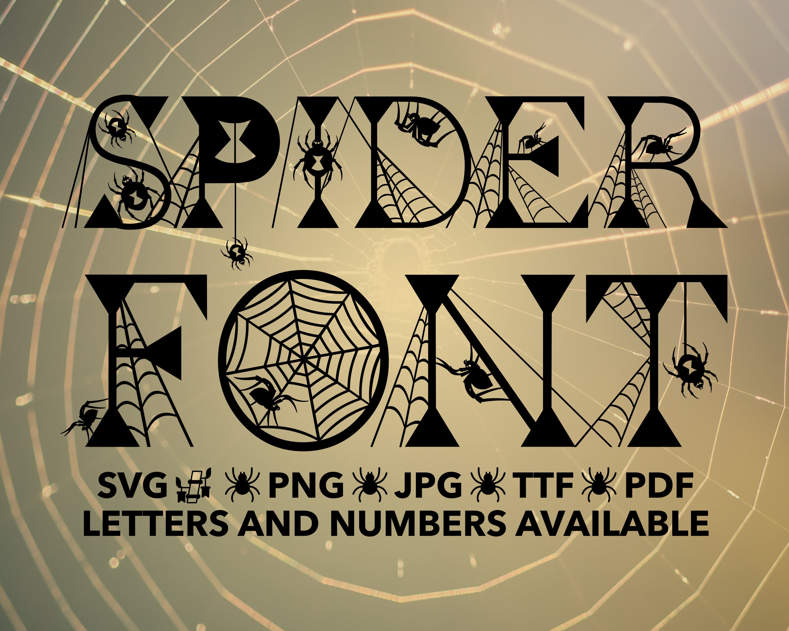 Spider Font SVG, Spider Font for Cricut, Spider Font SVG, PNG, Jpg, Ttf, Pdf Black Widow Font ...