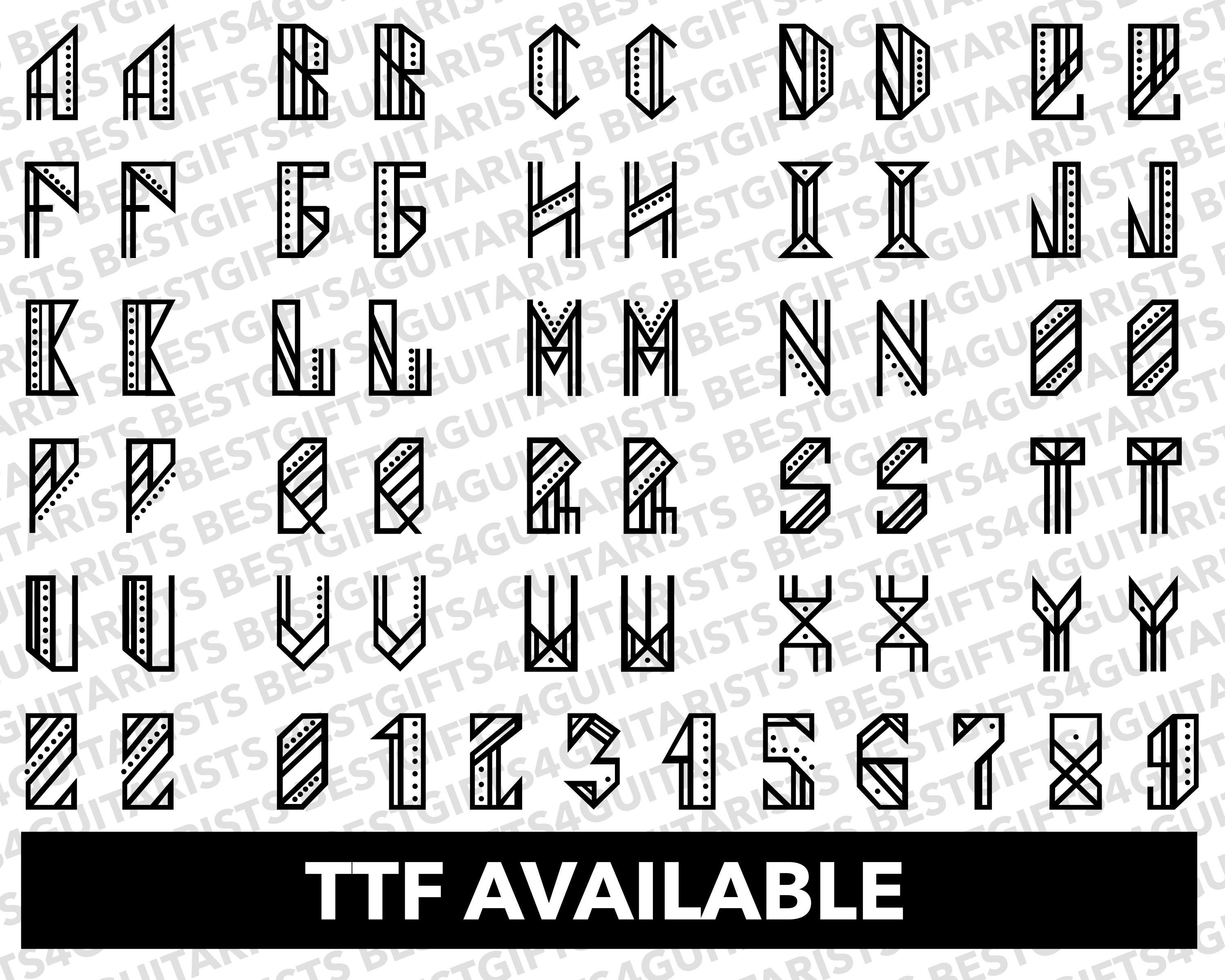 Tribal Font SVG, Tribal Font for Cricut, Tribal Font SVG, PNG, Jpg, Ttf ...