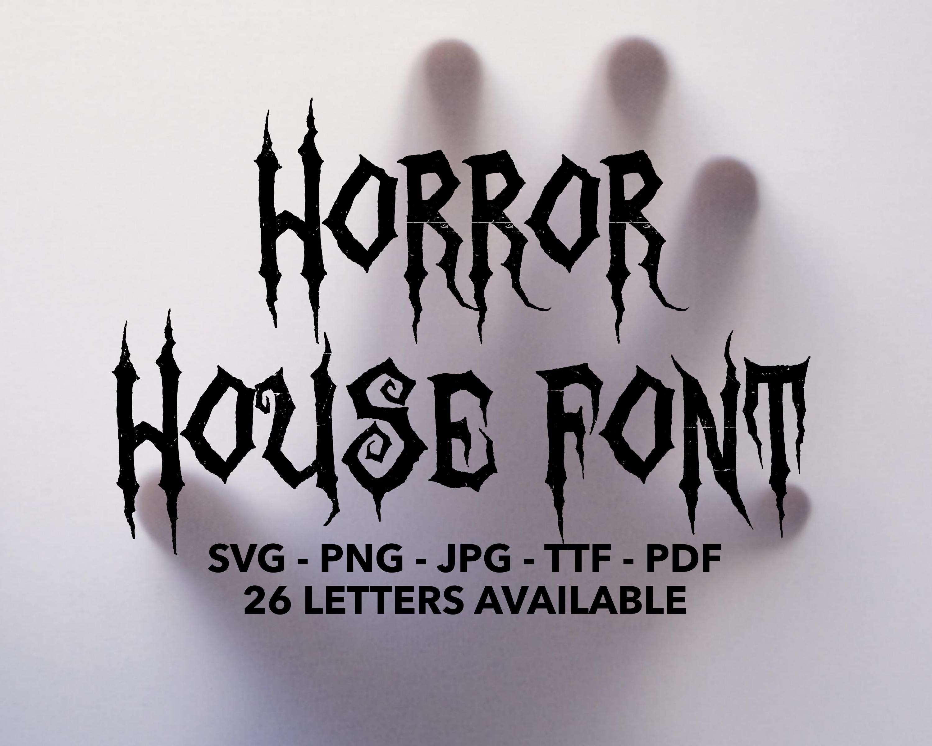Horror Font SVG, Horror Alphabet SVG, Horror Font for Cricut Svg, Ttf ...