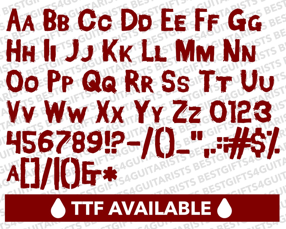 Bloody Creepy Font SVG, Blood Font for Cricut, Blood Font SVG, PNG, Jpg ...