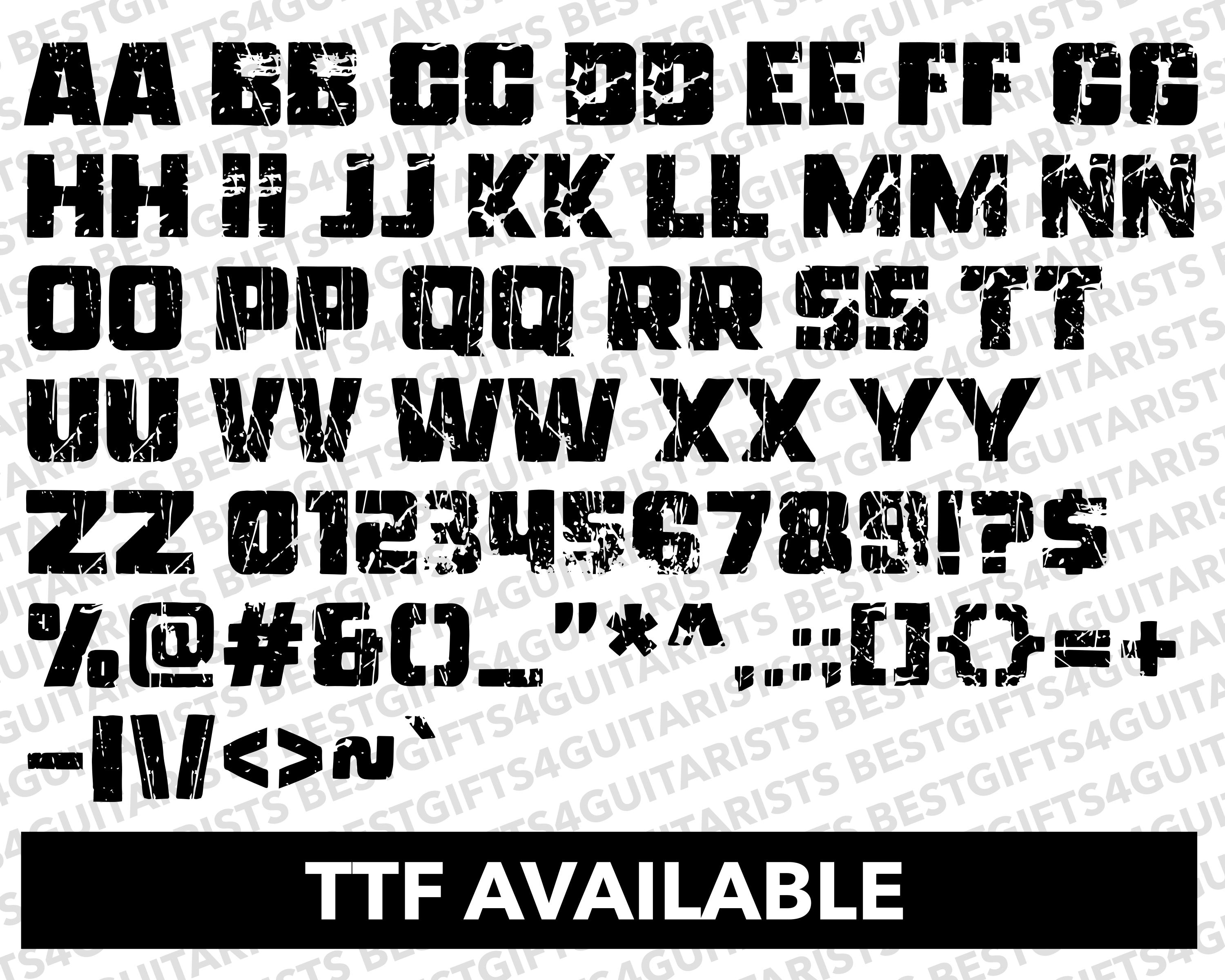 Distressed Font SVG, Distressed Numbers Svg, Png, Jpg, Ttf, Pdf ...