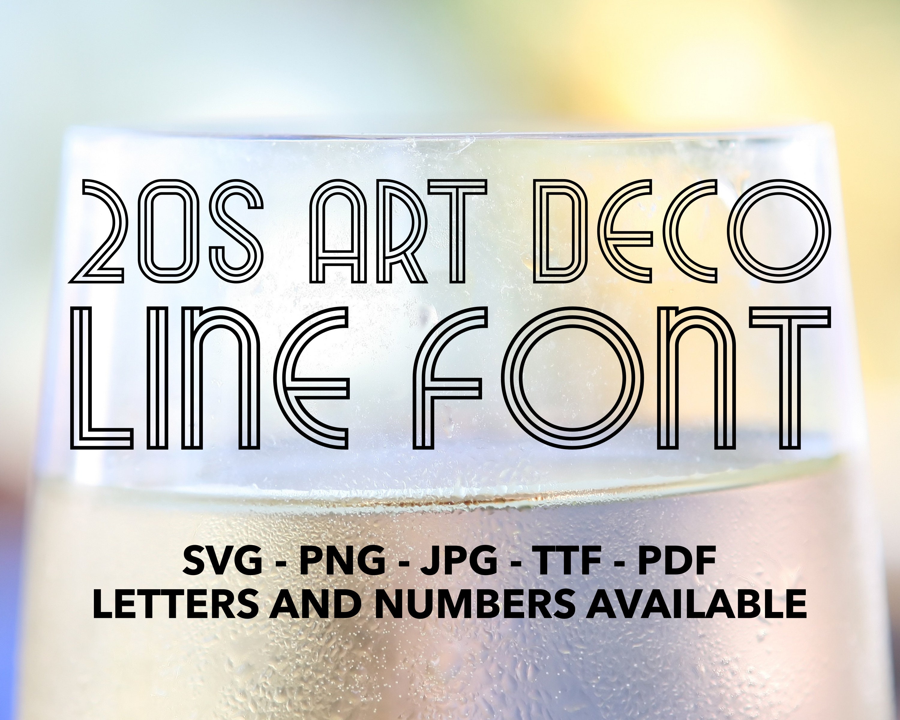 20s Art Deco Line Font SVG, Line Font for Cricut, Roaring 20s Font SVG ...