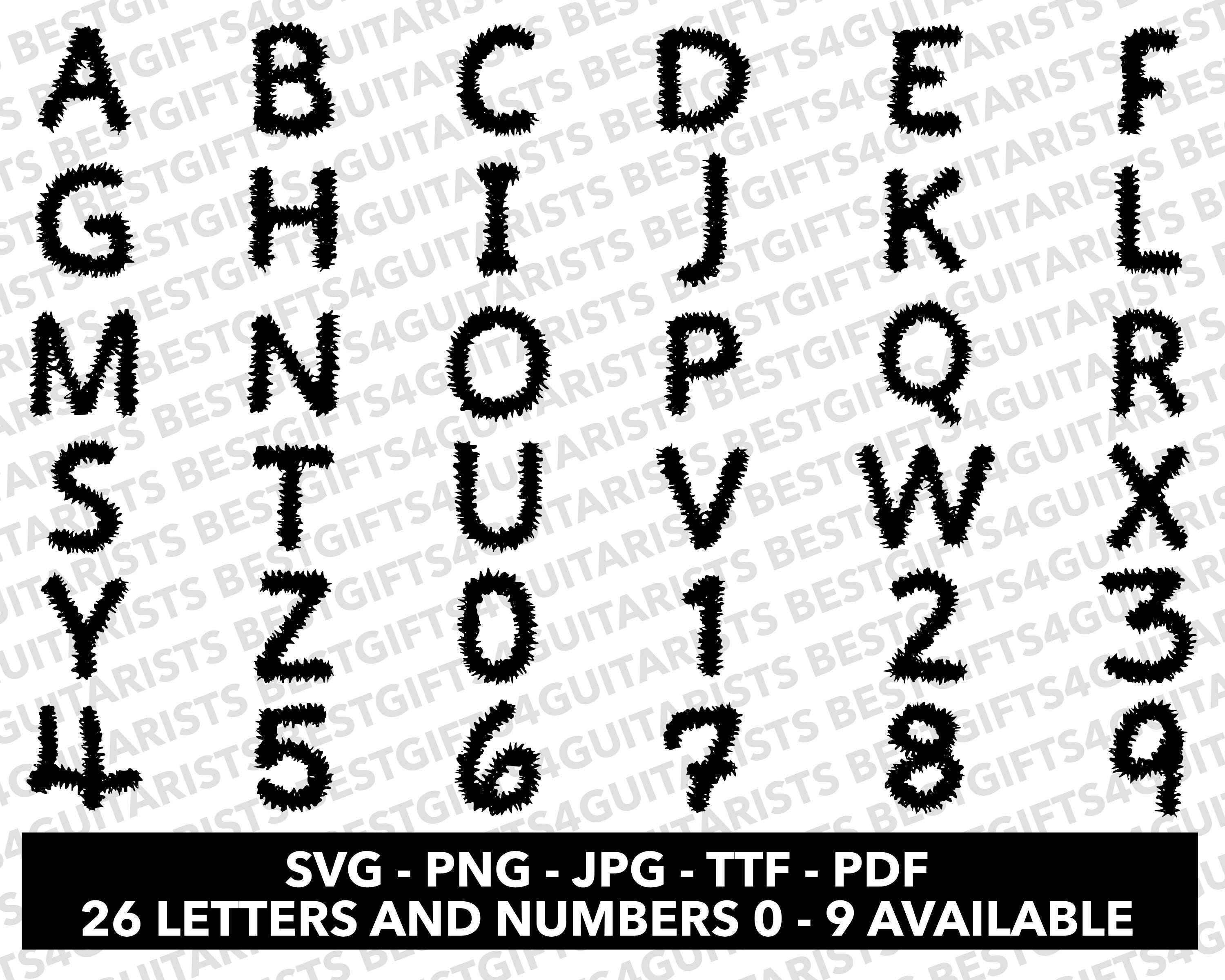 Fuzzy Font SVG, Fuzzy Font for Cricut, Fuzzy Font SVG, PNG, Jpg, Ttf ...
