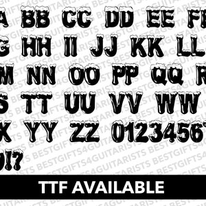 Icy Font SVG, Icy Letters PNG - Icy Numbers JPG - Ice Font Clip Art ...