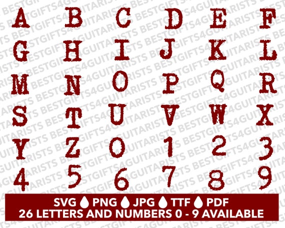 Blood Font SVG, Blood Alphabet SVG, Horror Font SVG, Terror Font Svg ...