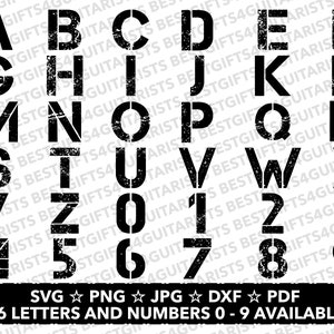 Distressed Stencil Font SVG, Distressed Stencil Letters, Distressed ...