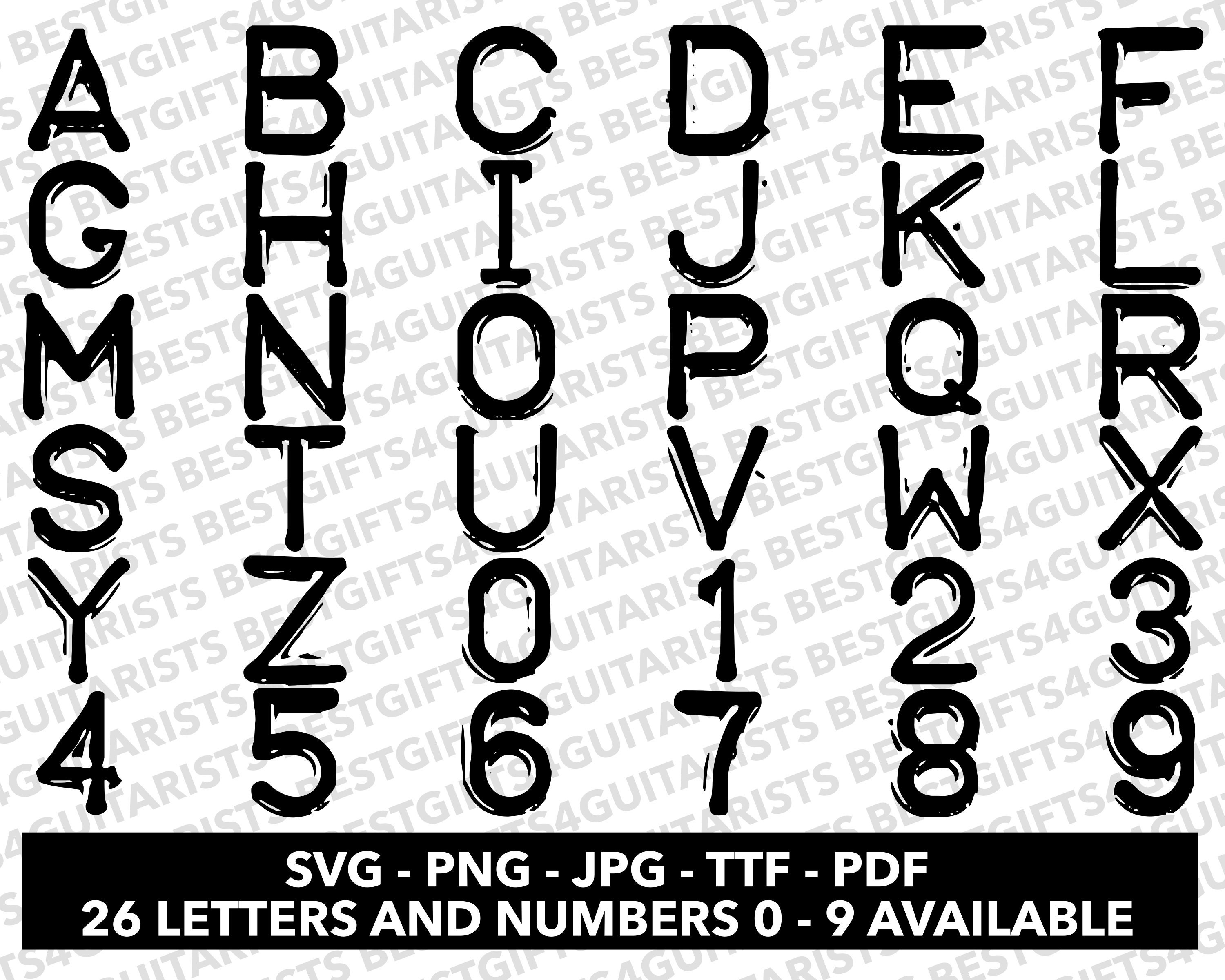 Distressed Embossed Font SVG, Distressed Font TTF, Distressed Svg, Png ...