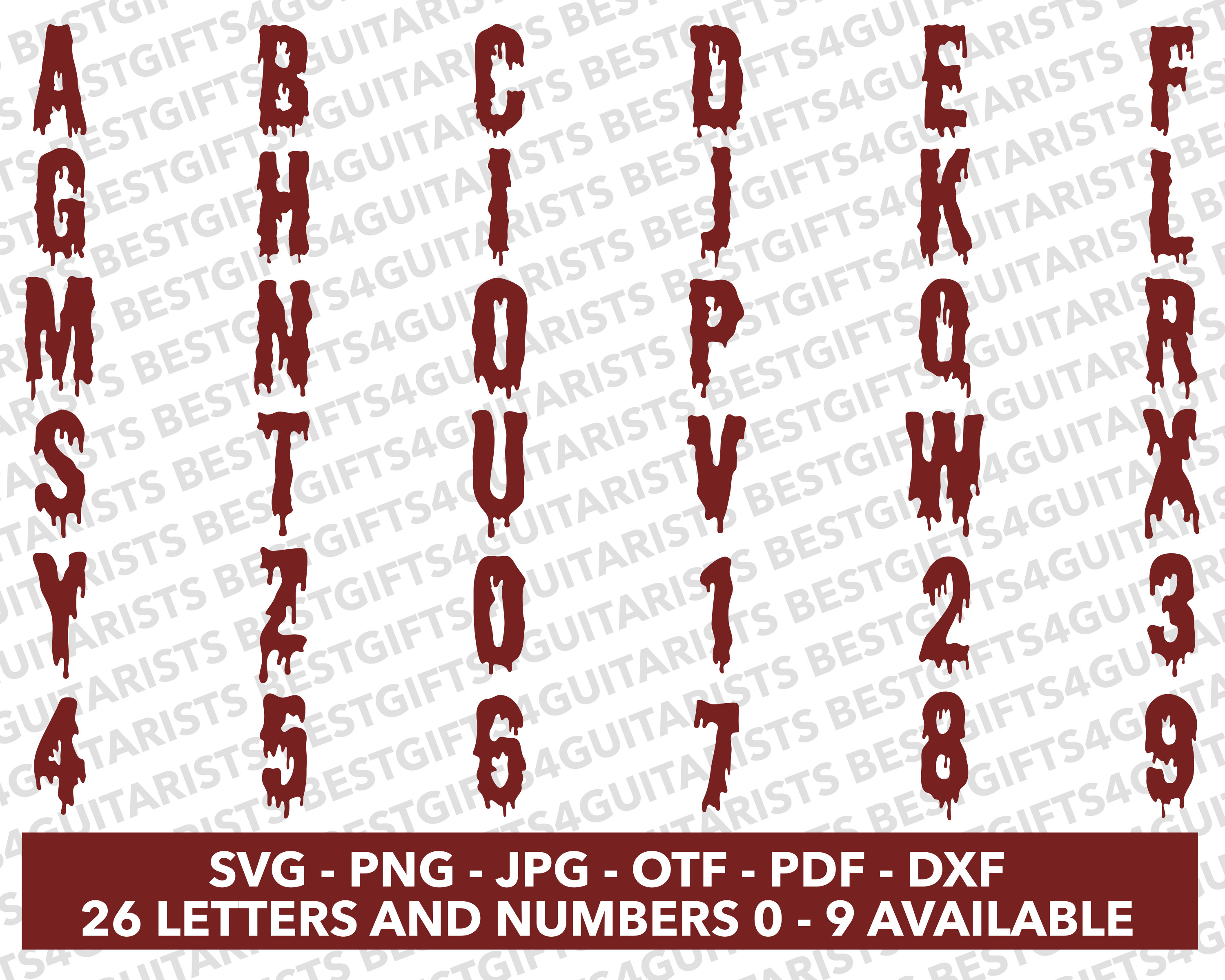 Blood Dripping Font SVG, Blood Dripping Font for Cricut, Horror Font ...