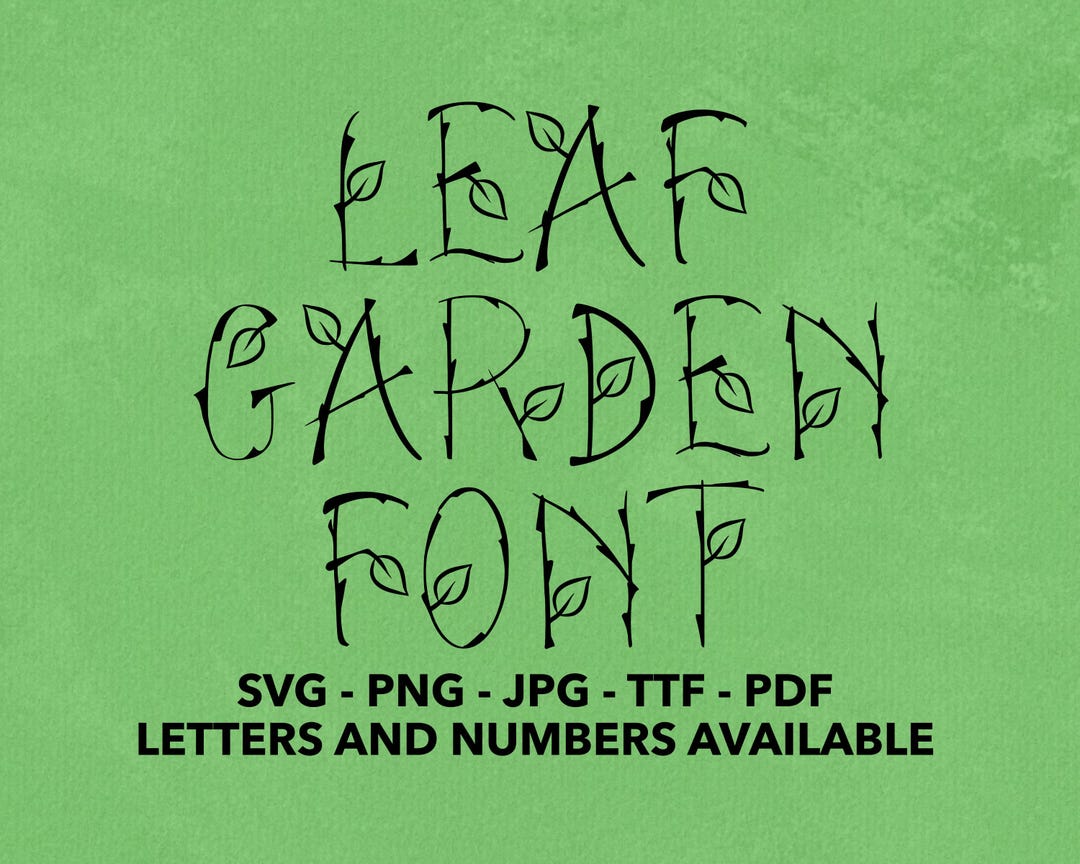 Wood Leaf Font SVG, Wood Font for Cricut, Wood Font SVG, PNG, Jpg, Ttf, Pdf Wood Font for Canva ...