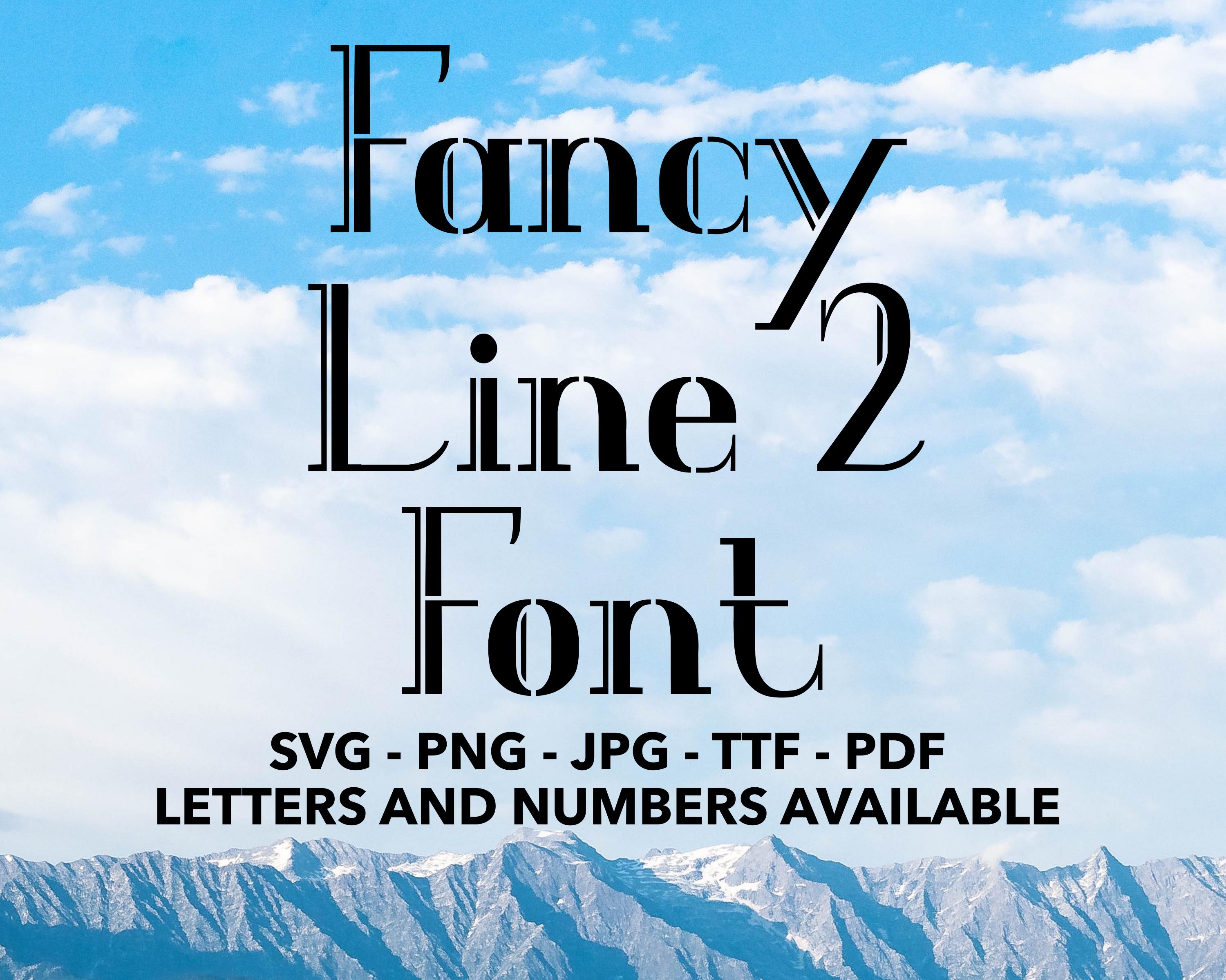 Fancy Line 2 Font SVG, Line Letters, Line Numbers, Distressed Letters ...