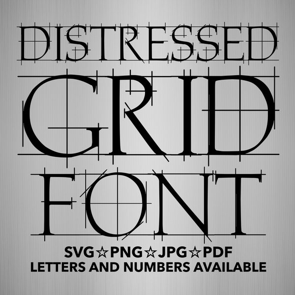 Grid Font Svg - Etsy