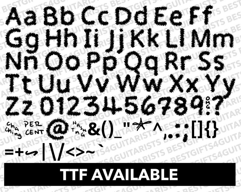 Fuzzy Font SVG, Fuzzy Font for Cricut, Fuzzy Font SVG, PNG, Jpg, Ttf ...