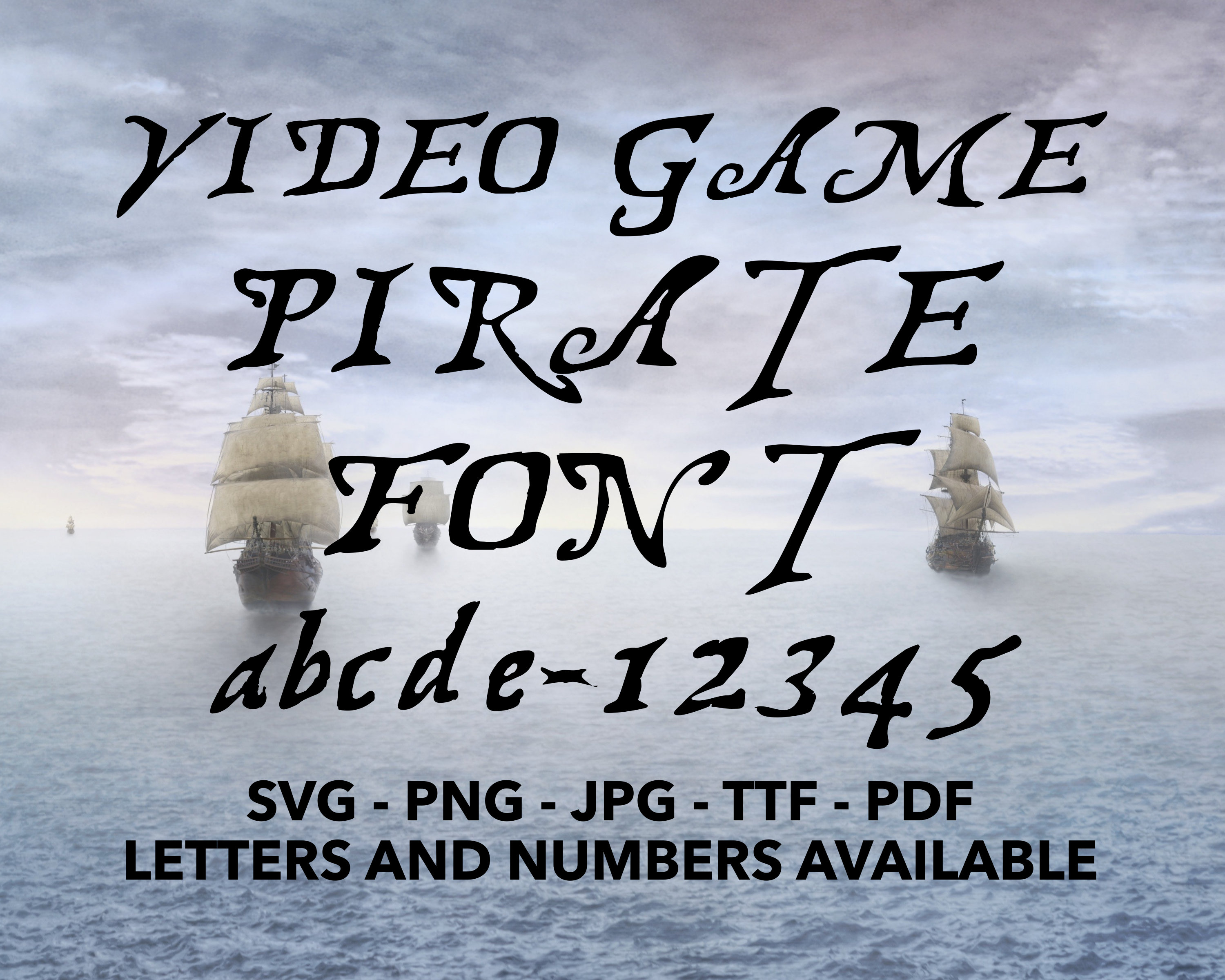 Video Game Pirate Font SVG, Video Game Font for Cricut, Video Game Font ...