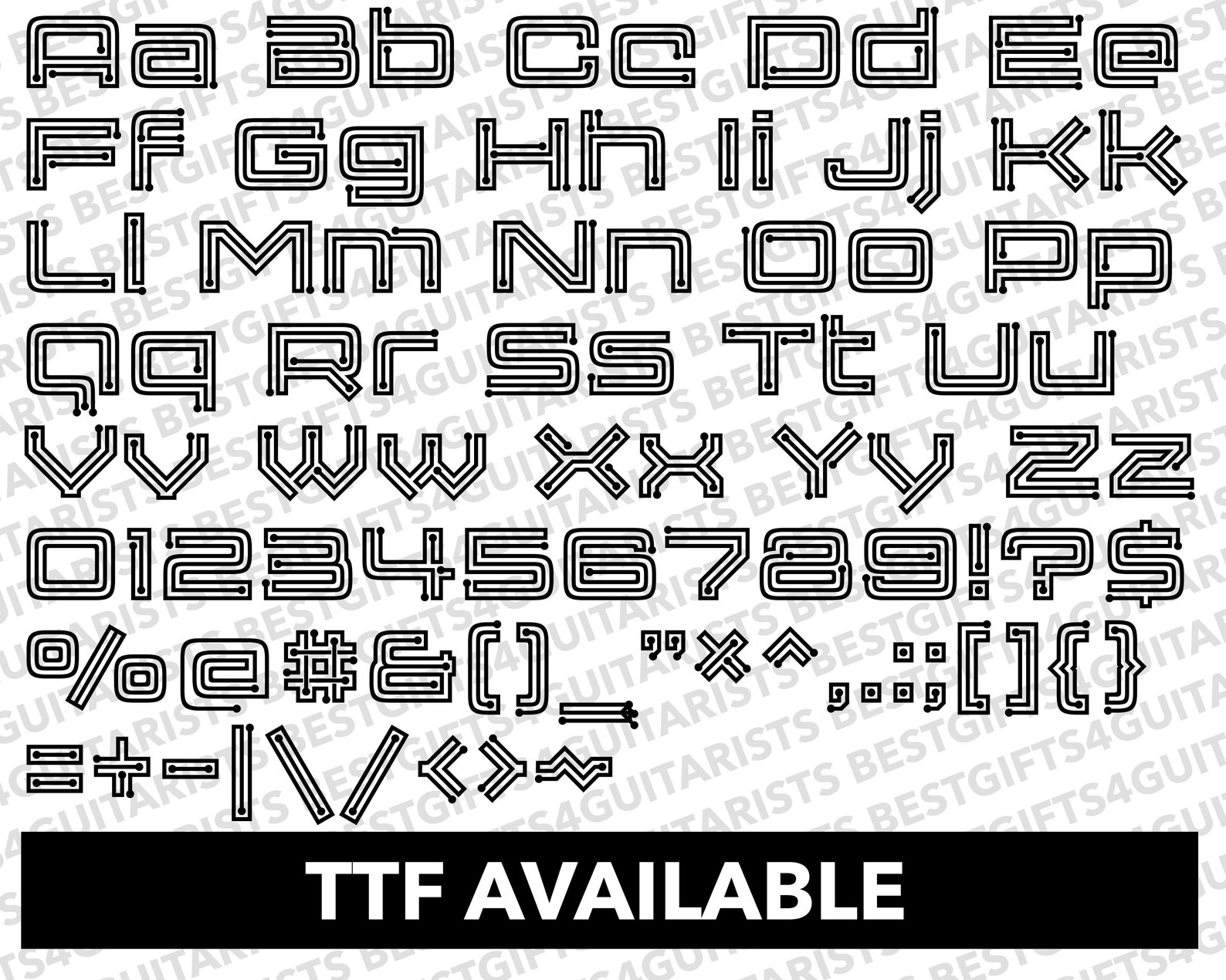 Circuit Font SVG, Circuit Font PNG, Circuit Letters Svg, Png, Jpg, Ttf ...