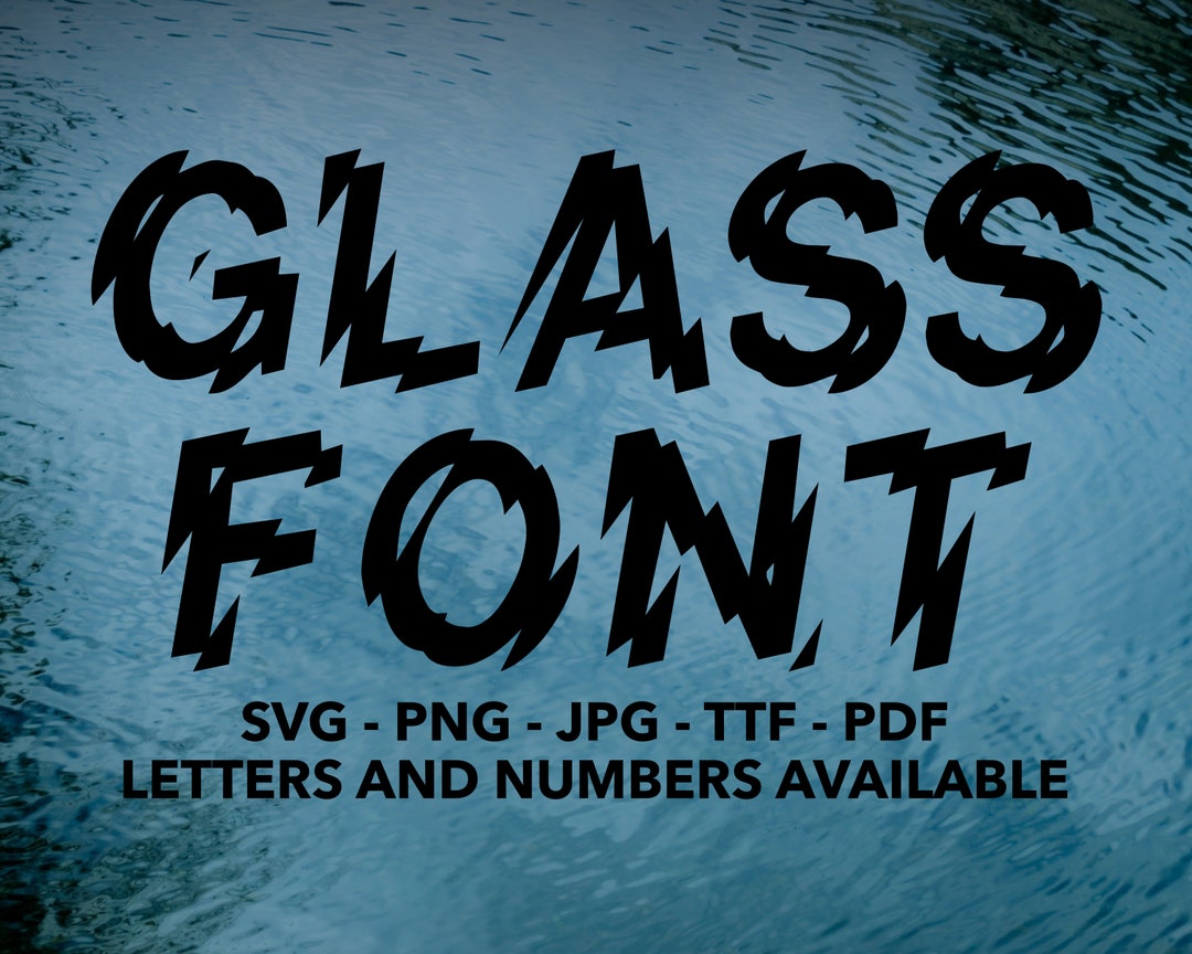 Glass Font SVG, Glass Font for Cricut, Mirror Font SVG, PNG, Jpg, Ttf, Pdf Glass Font for Canva ...