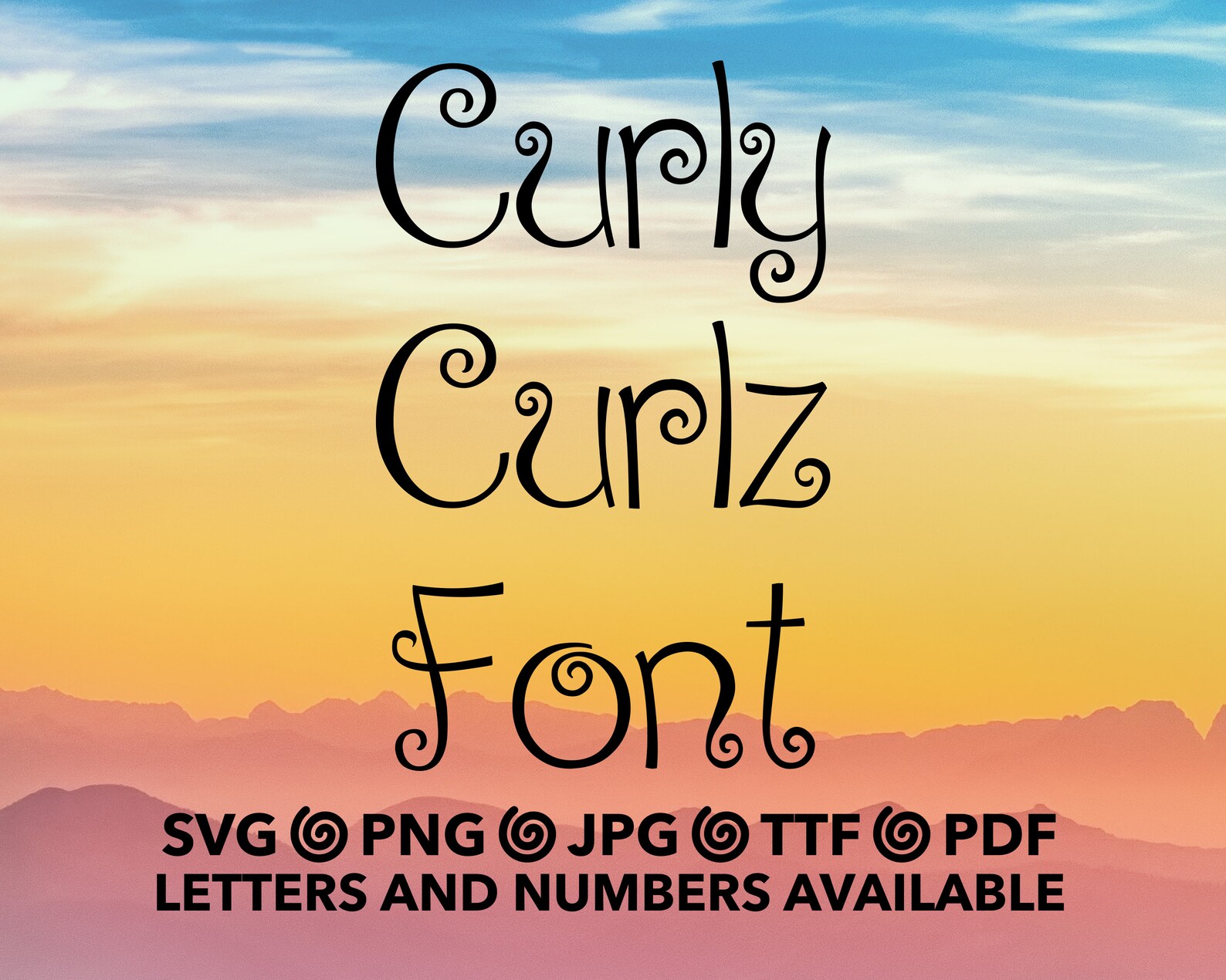 Curly Curlz Font SVG, Curly Font TTF, Curly Curlz Letters Svg, Png, Jpg, Ttf, Pdf Curly Curlz ...