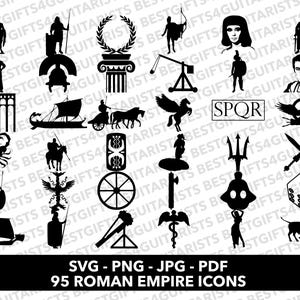 Roman Empire Icons SVG, Rome SVG, Roman Symbols Svg, Png, Jpg, Pdf ...