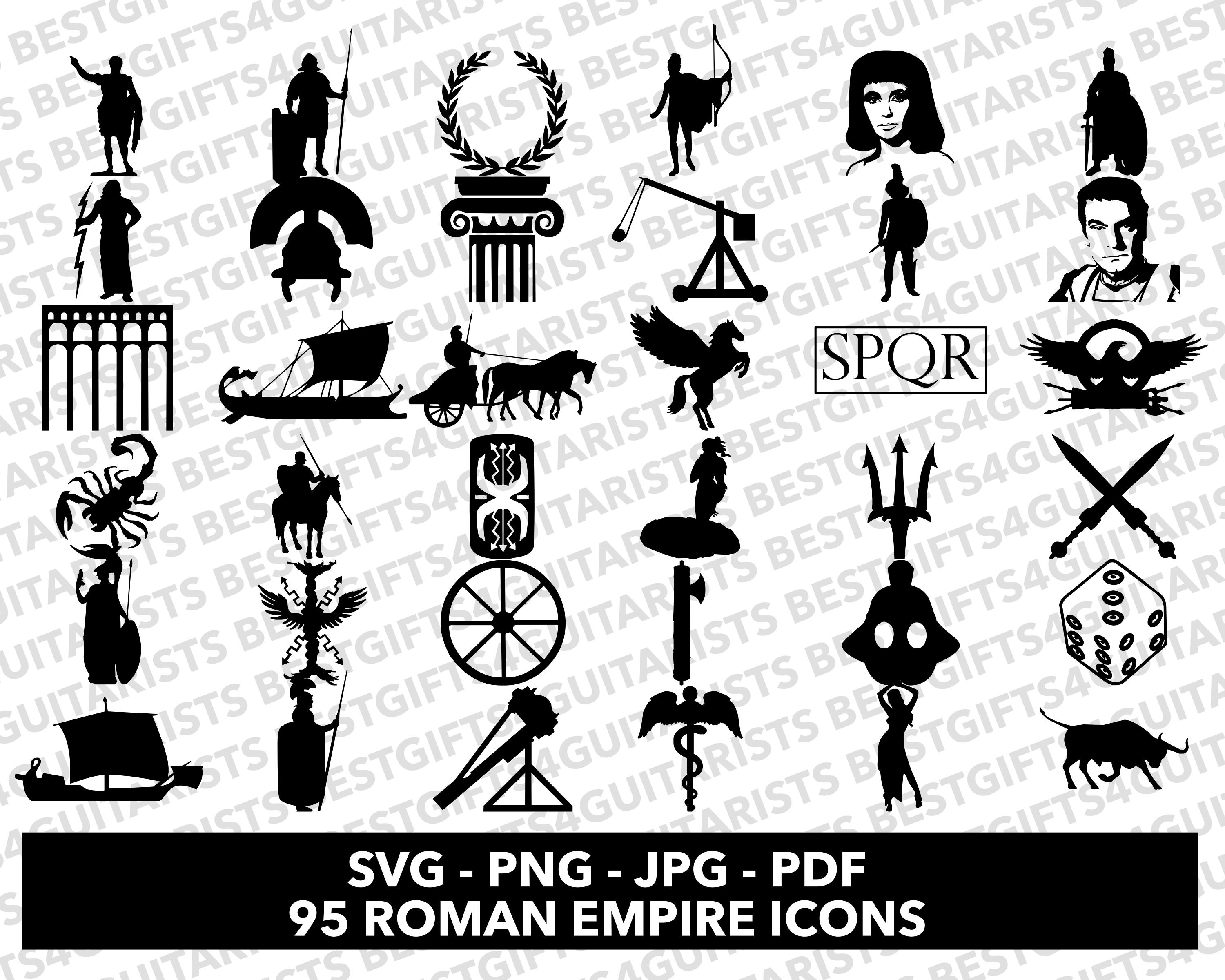 Roman Empire Icons SVG, Rome SVG, Roman Symbols Svg, Png, Jpg, Pdf ...