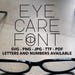 Eye Care Font SVG, Optometrist Font for Cricut, Eye Font SVG, PNG, Jpg ...