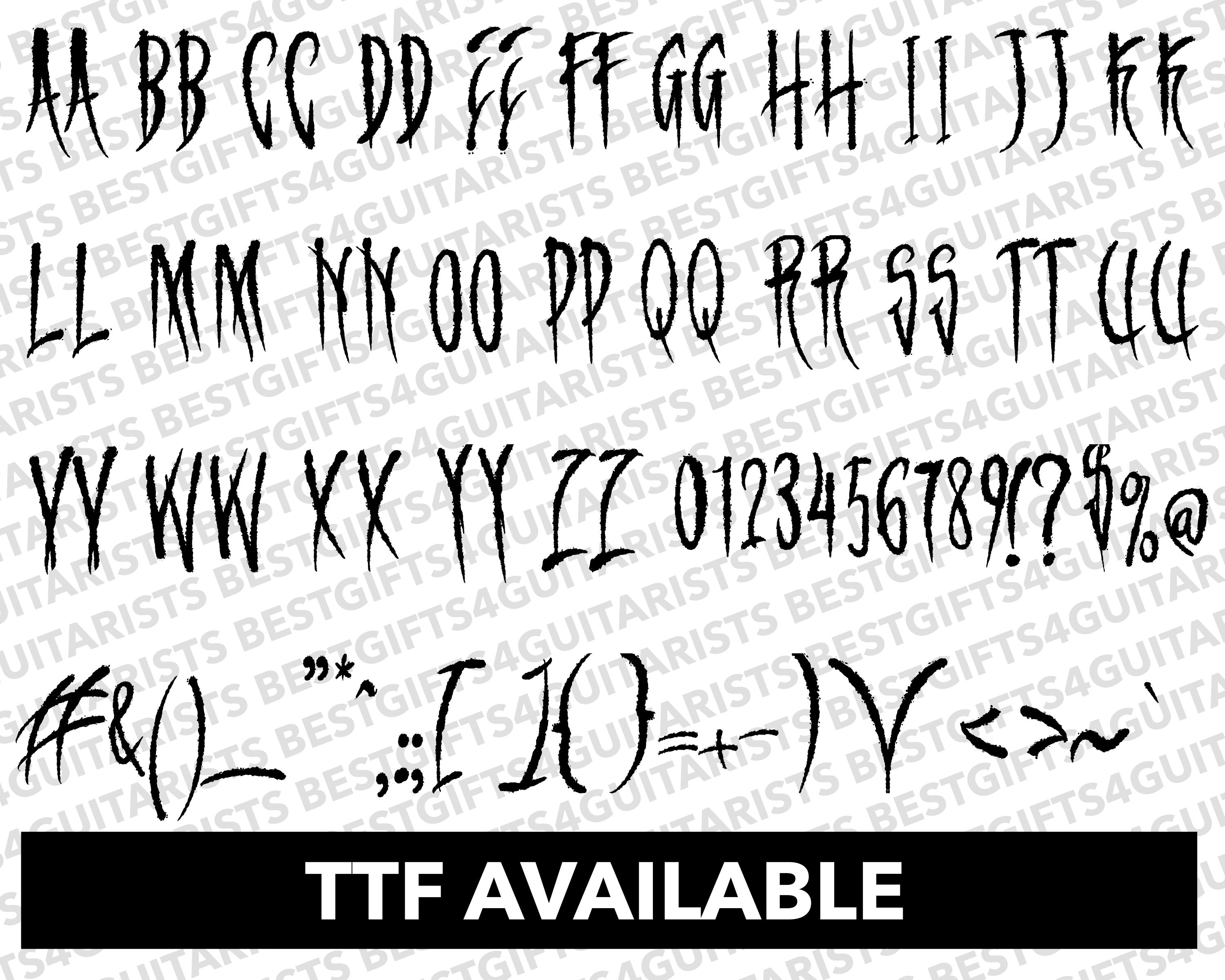 Thin Horror Curse Font SVG, Horror Font, Distressed Letters Svg, Png ...
