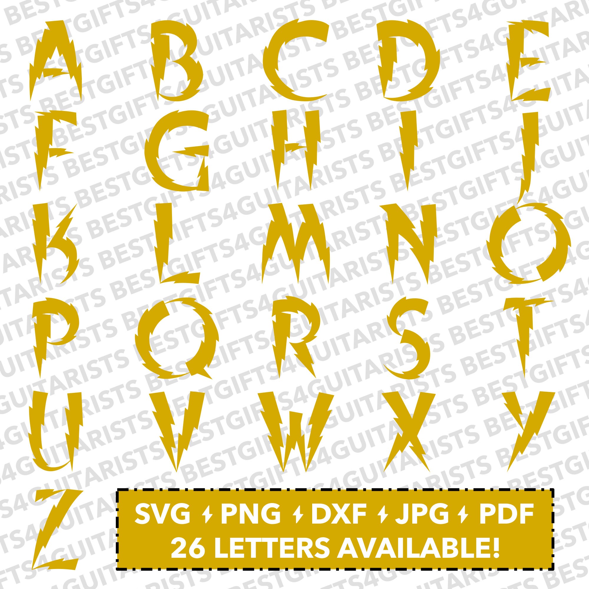 Lightning Letters and Numbers SVG Thunder Bolt Alphabet Lightning Font ...
