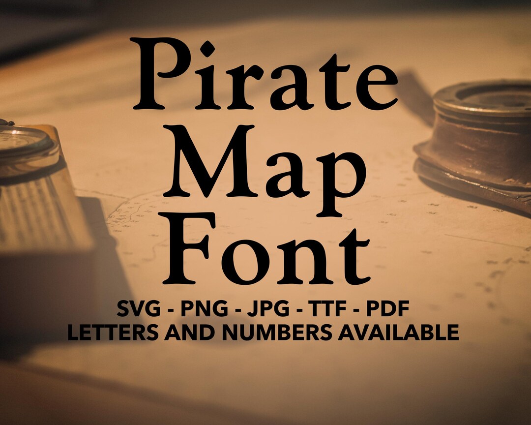 Pirate Map Font SVG, Video Game Font for Cricut, Video Game Font SVG ...