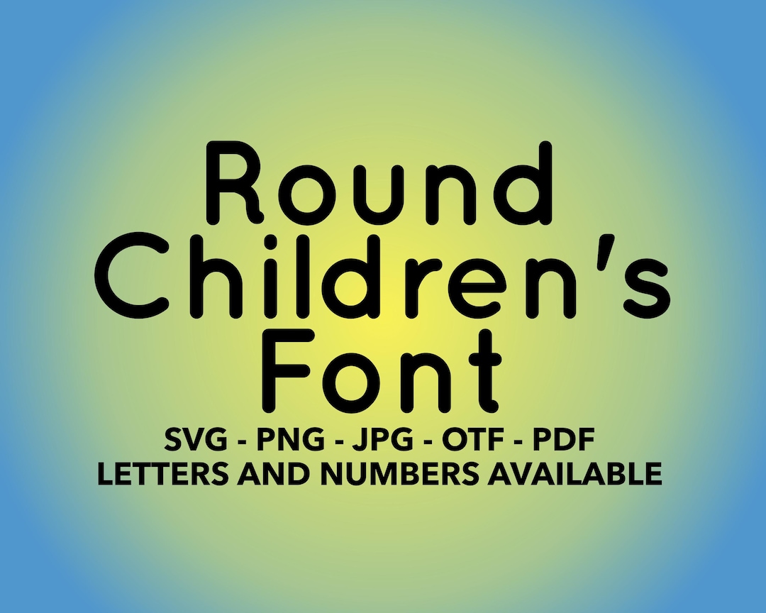 Rounded Font SVG, Round Font for Canva, Round Font SVG, PNG, Jpg, Otf ...