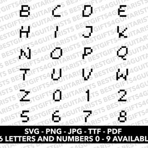 Cartoon Pixel Font SVG, Pixel Font for Cricut, Pixel Font SVG, PNG, Jpg ...