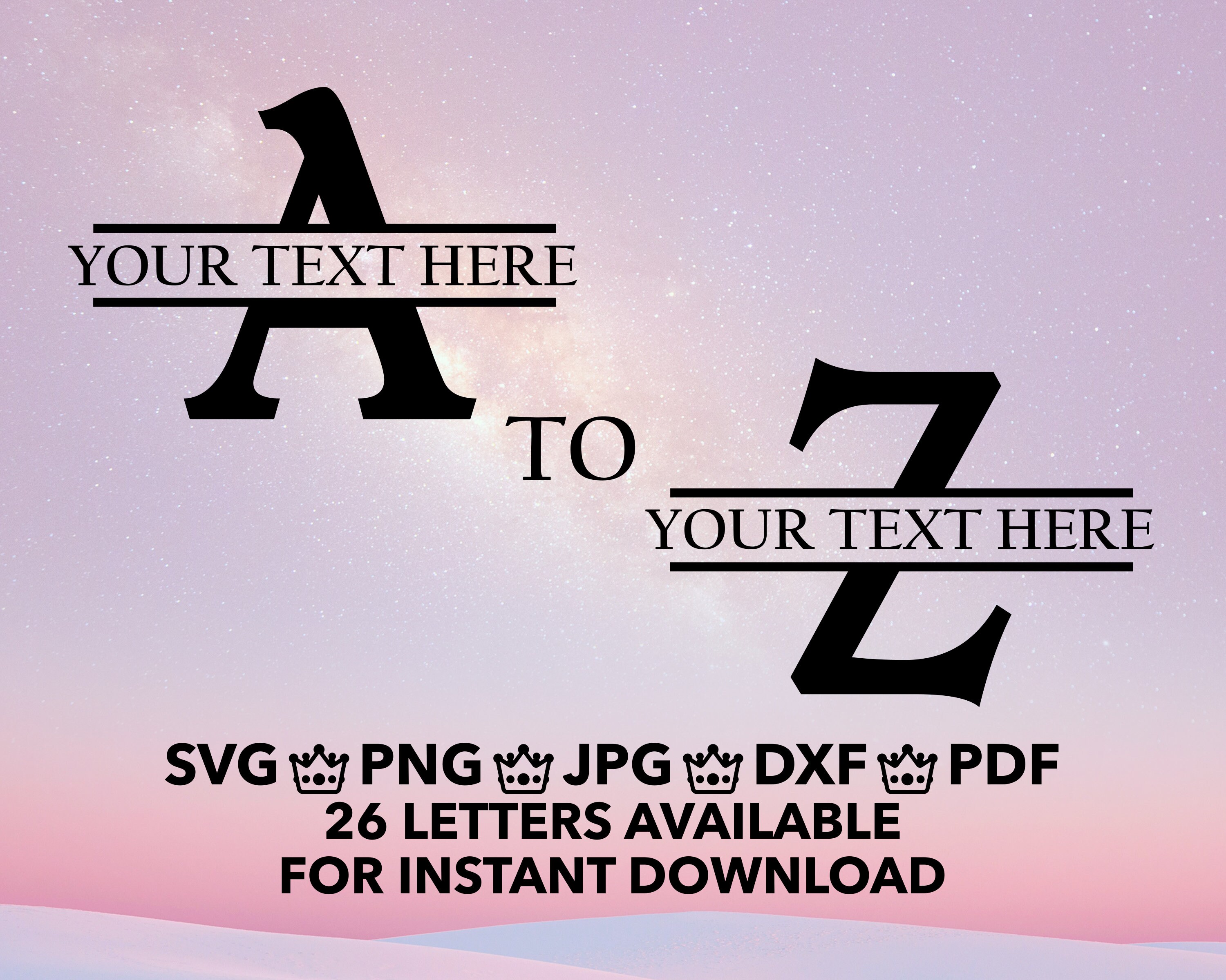 Split Monogram SVG, Split Monogram for Cricut, Split Monogram SVG, PNG ...
