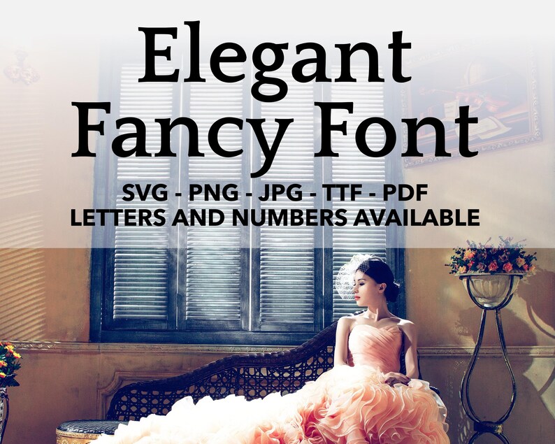 Elegant Fancy Font SVG, Line Letters, Line Numbers, Calligraphy Font ...