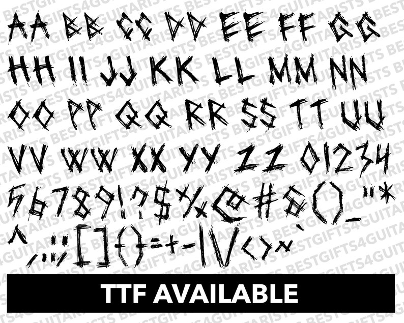 Horror Scary Font SVG, Horror Font for Cricut, Horror Font SVG, PNG ...