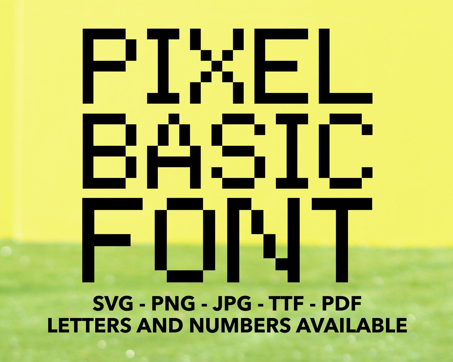 Pixel Basic Font SVG, Pixel Font for Cricut, Pixel Font SVG, PNG, Jpg ...