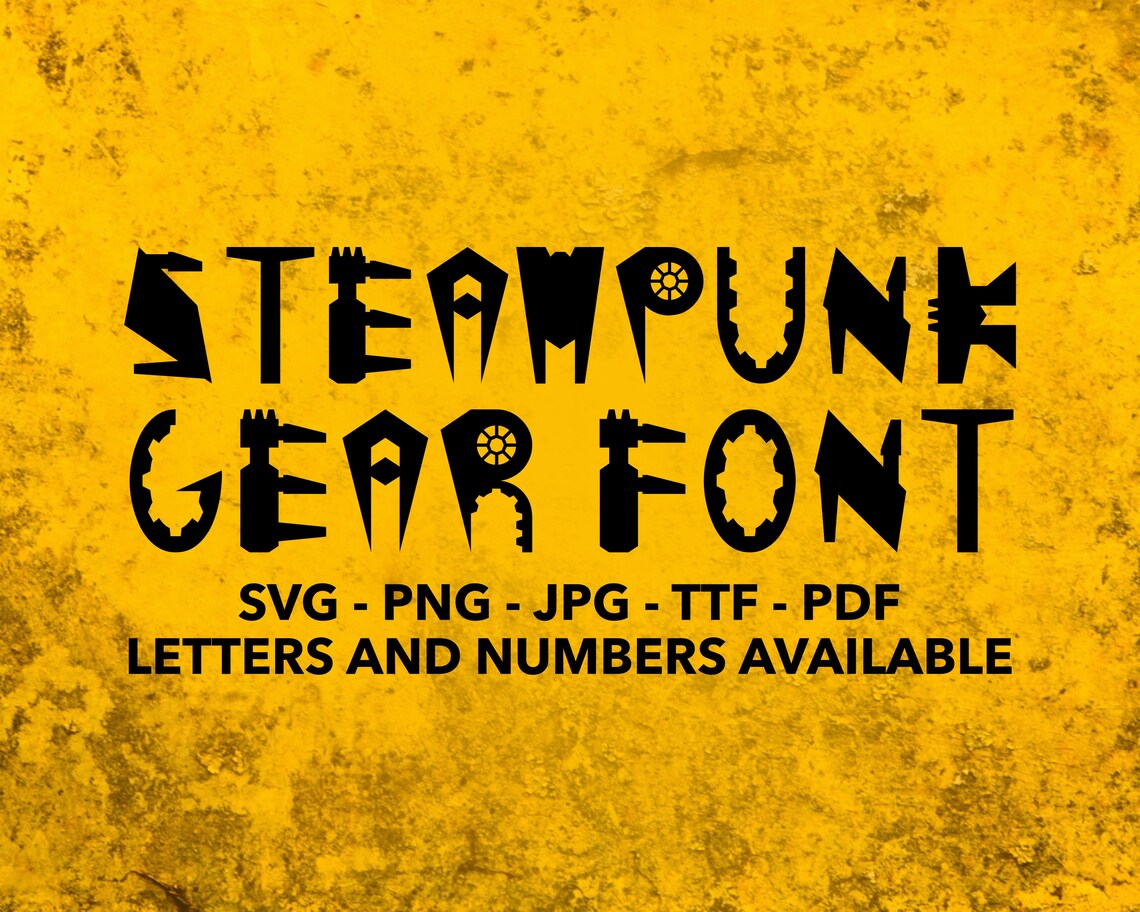 Steampunk Gear Font SVG, Steampunk Font for Cricut, Steampunk Font SVG ...