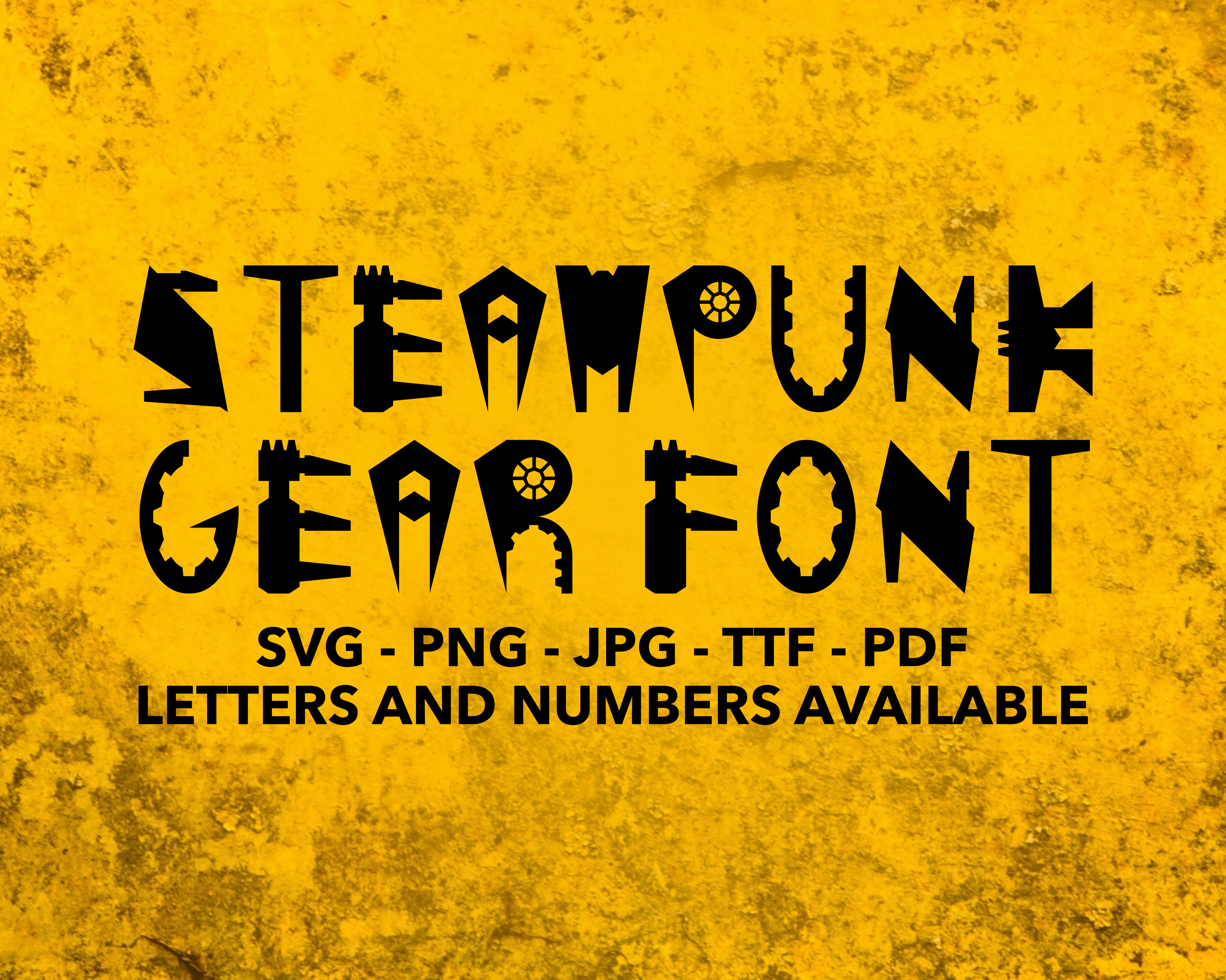 Steampunk Gear Font SVG, Steampunk Font for Cricut, Steampunk Font SVG ...