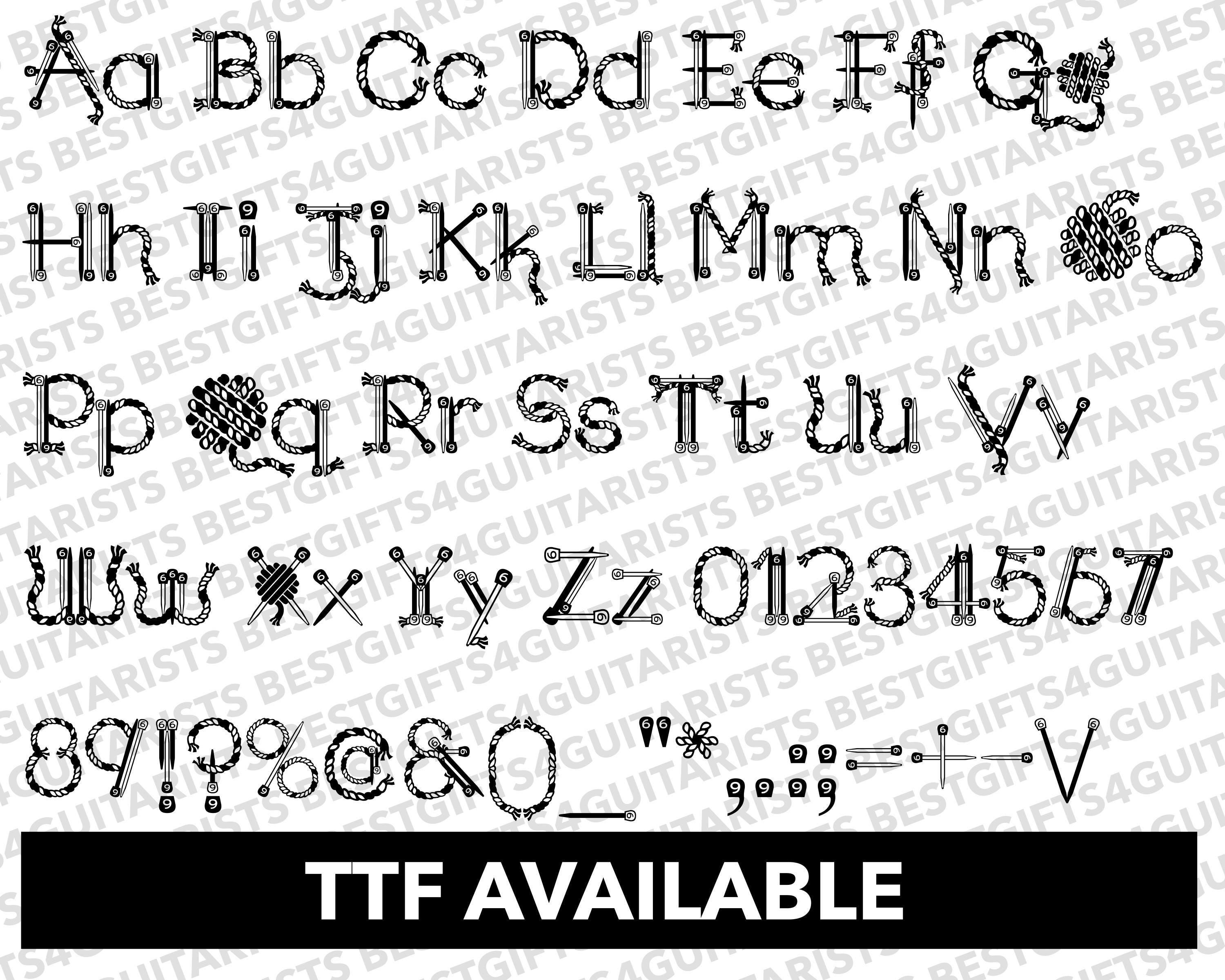 Knit and Sew Font SVG, Sewing Font for Canva, Knit Font SVG, PNG, Jpg ...