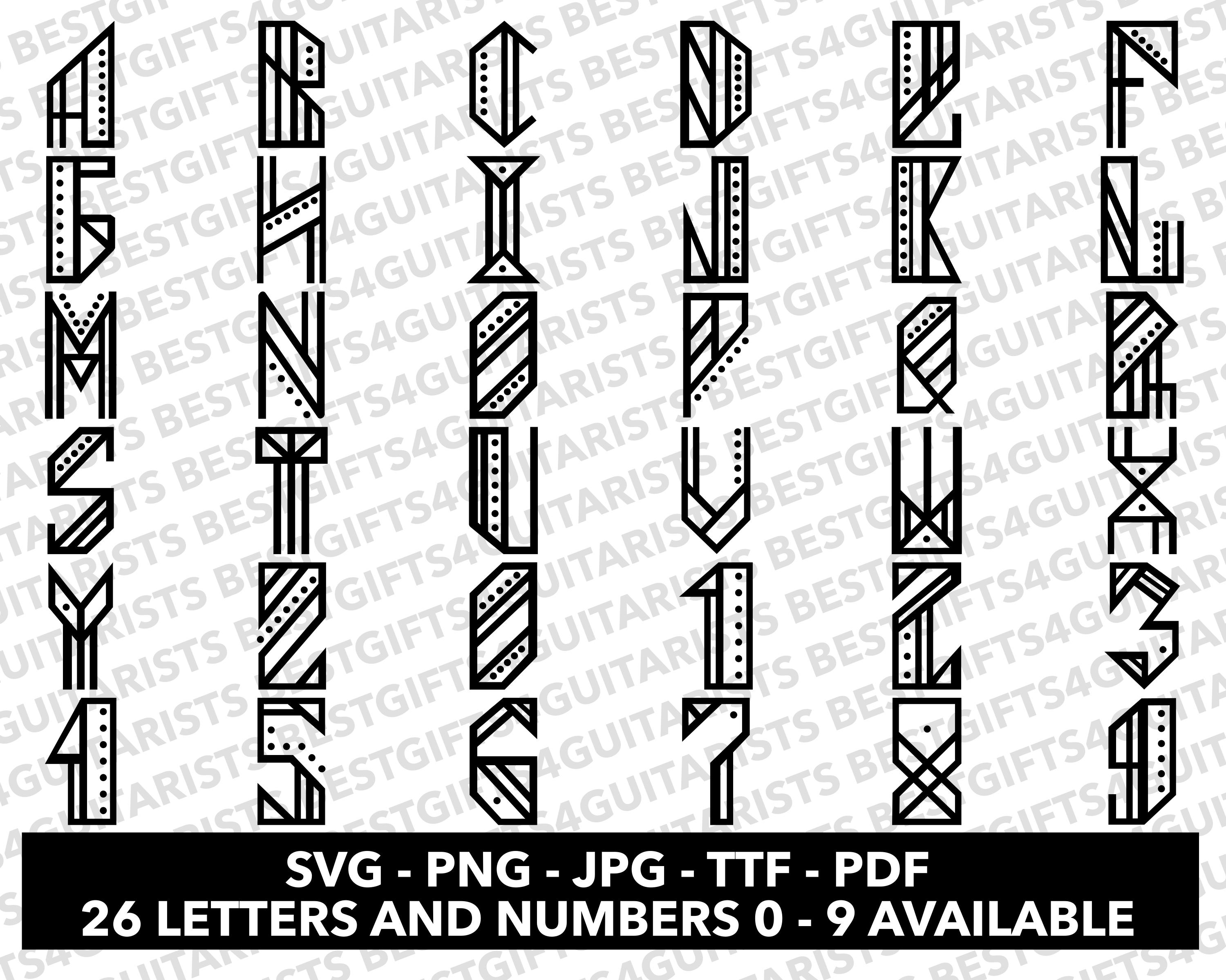 Tribal Font SVG, Tribal Font for Cricut, Tribal Font SVG, PNG, Jpg, Ttf ...
