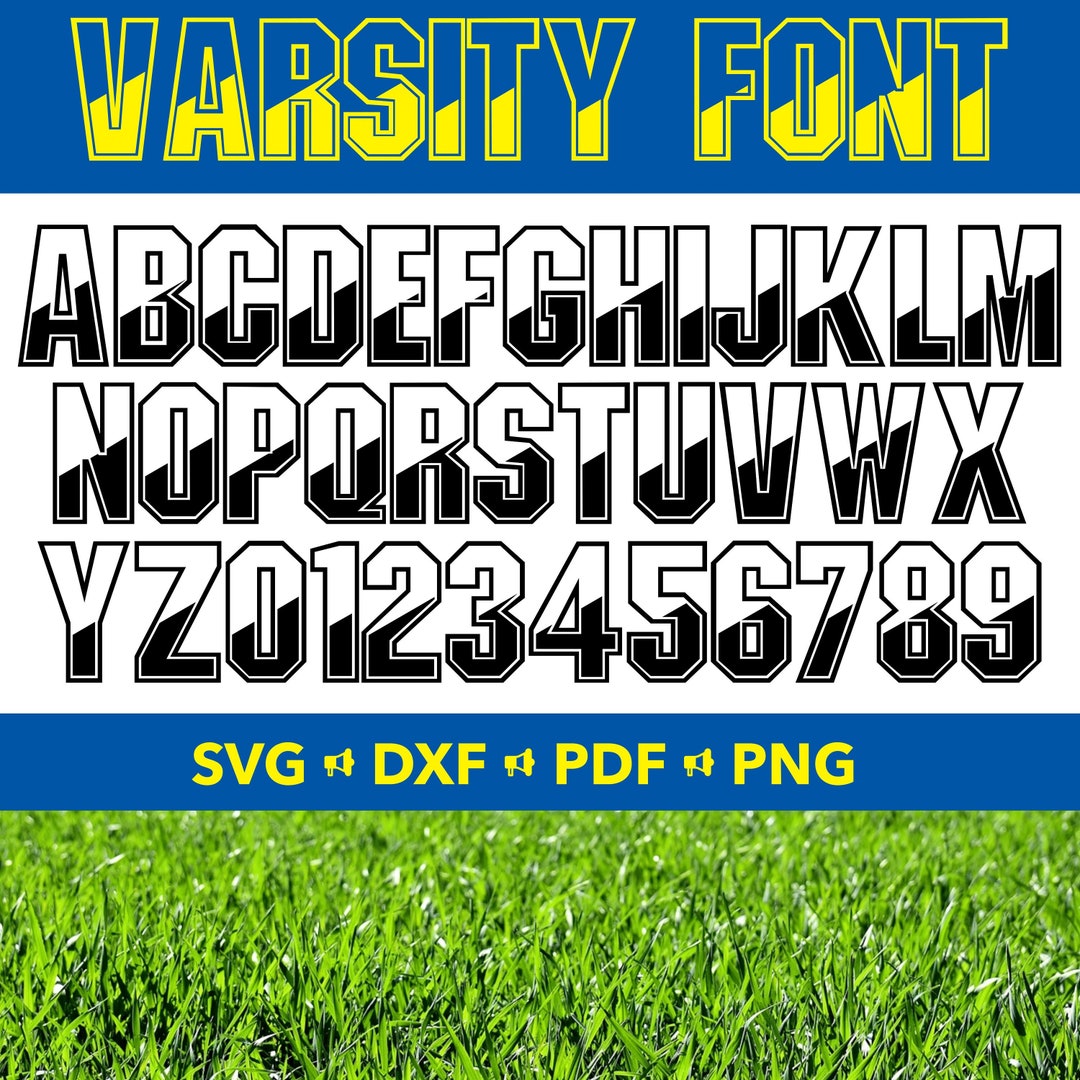 Varsity Font SVG Varsity Alphabet Sports Font School - Etsy