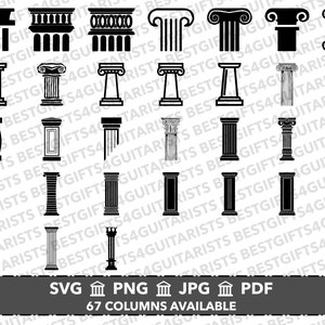 Column SVG, Greek Column SVG, Column Alphapack Svg, Png, Jpg, Pdf ...