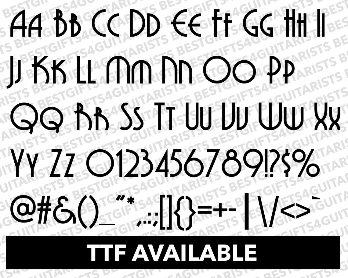 Roaring 20s Art Deco Font for Cricut, Roaring 20s Font SVG, PNG, Jpg ...