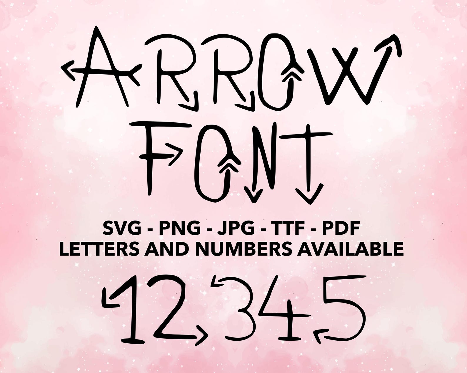 Arrow Font SVG, Arrow Font PNG, Arrow Letters Svg, Png, Ttf, Jpg, Pdf ...