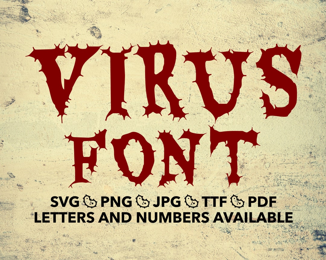 Virus Font SVG, Viral Font SVG, Virus Font Svg, Png, Jpg, Ttf, Pdf ...