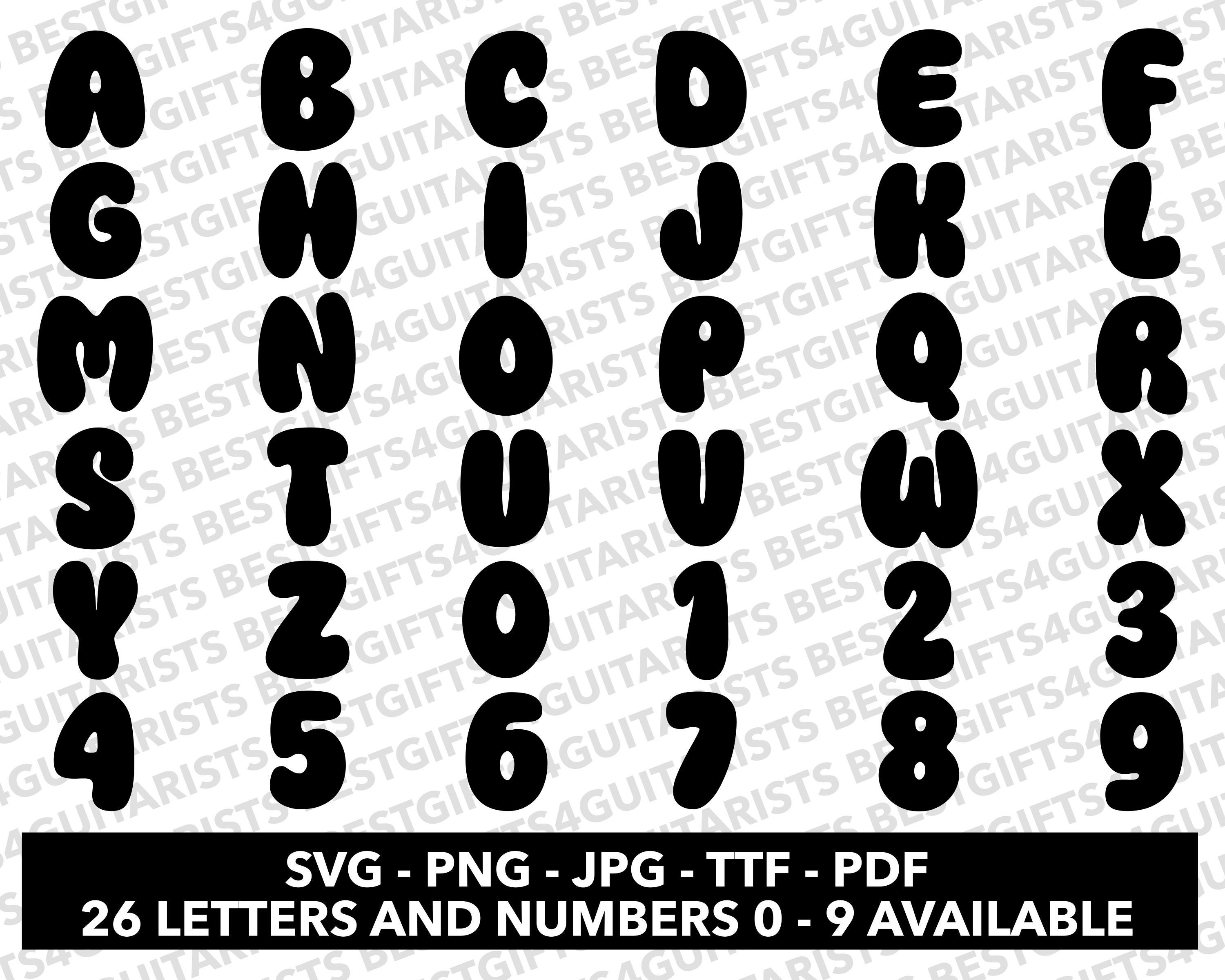 Round Bubble Font SVG, Bubble Font for Cricut, Bubble Font SVG, PNG ...