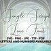 Single Fancy Line Font SVG, Line Letters, Line Numbers, Calligraphy ...